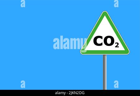 CO2 warning traffic sign frame. Vector illustration Stock Vector Image ...