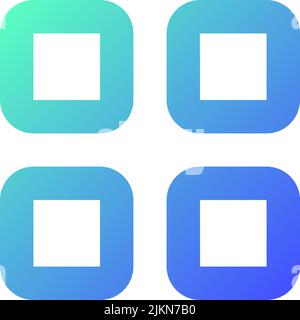 Bento like menu flat gradient color ui icon Stock Vector Image & Art - Alamy