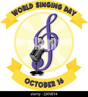 World Singing Day Banner illustration Stock Vector Image & Art - Alamy