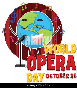 World Opera Day Banner Concept Vector illustration Stock Vector Image ...