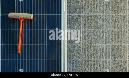 Cleaning of photovoltaic modules Stock Photo - Alamy