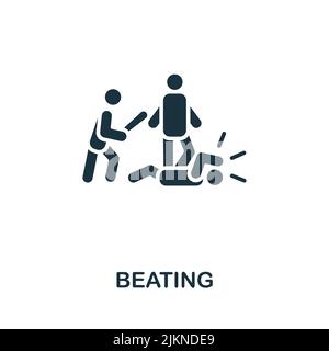Beating icon. Monochrome simple line Harassment icon for templates, web ...