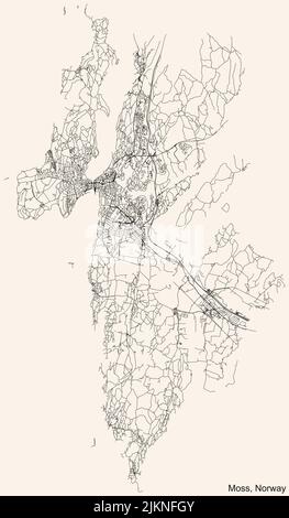 Street roads map of MOSS, NORWAY Stock Vector Image & Art - Alamy