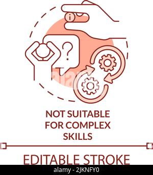 Not suitable for complex skills concept icon Stock Vector Image & Art ...