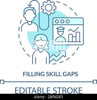 Filling skill gaps concept icon Stock Vector Image & Art - Alamy