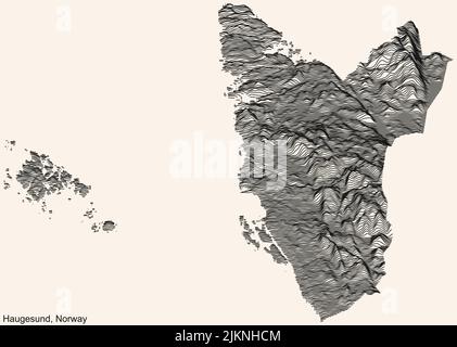 Topographic relief map of HAUGESUND, NORWAY Stock Vector Image & Art ...