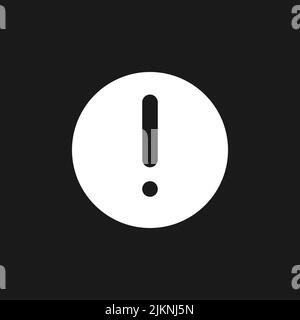 Circular shaped exclamation mark black glyph ui icon Stock Vector Image ...