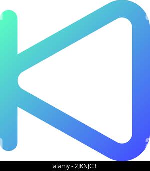 Skip previous button pixel perfect linear ui icon Stock Vector Image ...