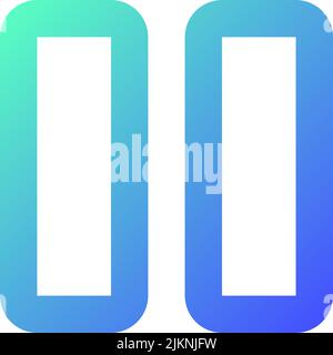 Pause pixel perfect gradient linear ui icon Stock Vector Image & Art ...