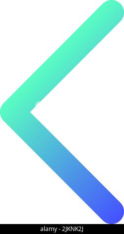 Left angle arrow outline flat white icons on round color backgrounds ...