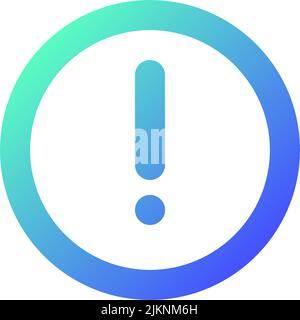 Circular shaped exclamation mark pixel perfect linear ui icon Stock Vector Image & Art - Alamy