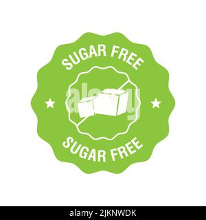 No Sugar Added Sugar-Free Round Stamp Icon. Vector Image Stock Vector ...