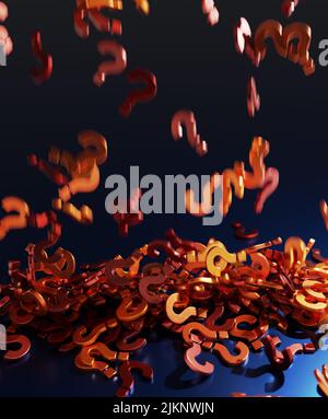 Question marks falling 3d background Stock Photo - Alamy