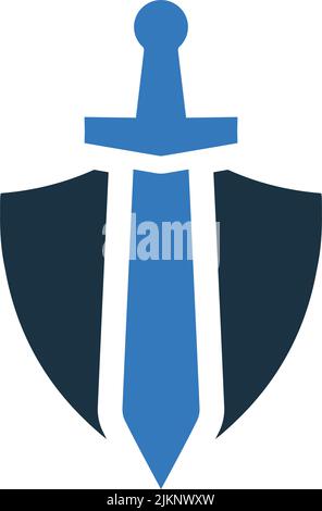 Shield, sword, military, security icon - Simple editable vector EPS ...