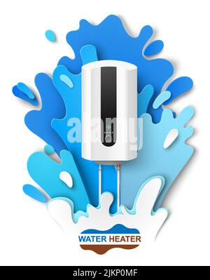 Smart water heater or boiler advertisement poster Stock Vector Image ...