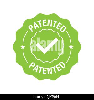 patented stamp. patented round sign. label on transparent background ...
