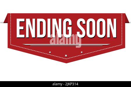 Sale ending soon banner design on white background, vector illustration ...