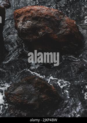 Beautiful shot of a coast with stone formations in Sicily, Italy Stock ...