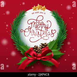 Christmas cupcake vector concept design, Merry christmas greeting text ...