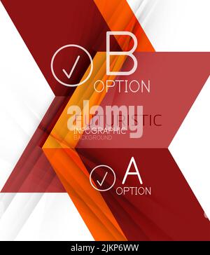Color geometric shapes with option elements abstract background. Vector ...