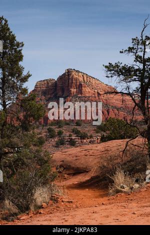 Closeup of a rocky mountain with a cloudless sky background Stock Photo ...