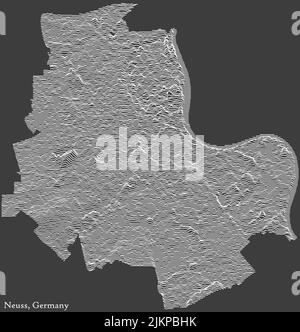 Topographic relief map of NEUSS, GERMANY Stock Vector Image & Art - Alamy