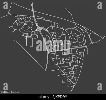 Street roads map of the ERFTTAL DISTRICT, NEUSS Stock Vector Image ...