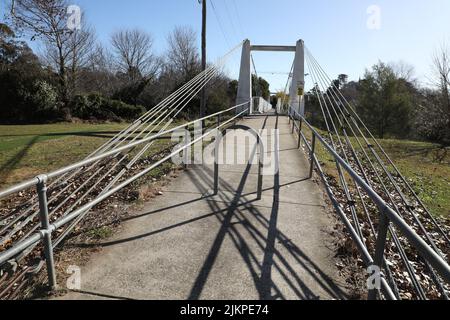 Suspension Bridge, Queanbeyan Stock Photo - Alamy