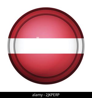 Glass light ball with flag of Latvia. Round sphere, template icon ...