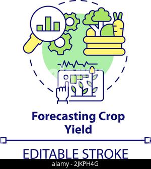 Analytics for crop yield forecast abstract concept vector illustration ...