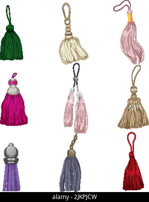 trim tassel rope cartoon vector illustration Stock Vector Image & Art ...