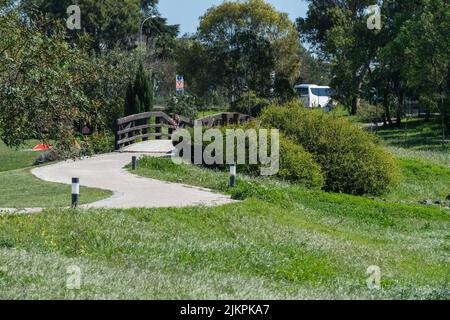 A scenic view of the Adventure Park do Jamor in Lisbon full of beauty ...