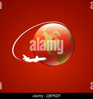 Airplane symbol red vector design Stock Vector Image & Art - Alamy