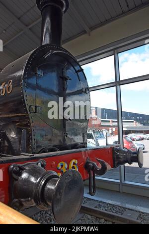 Locomotive number 36, an historic Irish Railways steam locomotive built ...