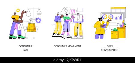 Buyer interests and habits abstract concept vector illustrations Stock ...