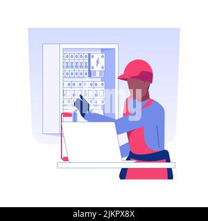 Testing of electrical wiring isolated concept vector illustration ...