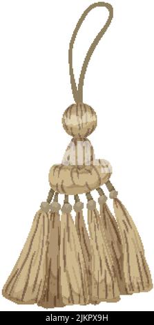 trim tassel rope cartoon vector illustration Stock Vector Image & Art ...