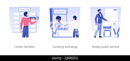 Locker facilities isolated cartoon vector illustrations Stock Vector ...
