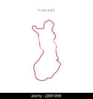 Vector isolated simplified map of Finland regions. Borders and names of ...