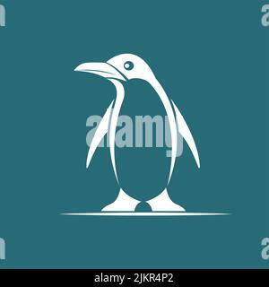 Cute penguin cartoon on blue background Stock Vector Image & Art - Alamy