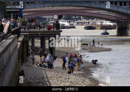 Large expanses of rocks, pebbles and bijou sandy beaches are exposed on ...