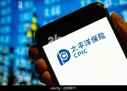 In this photo illustration, the Chinese insurance company, China ...