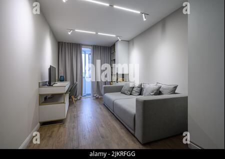 Grey luxury bedroom with elegant and modern details Stock Photo - Alamy
