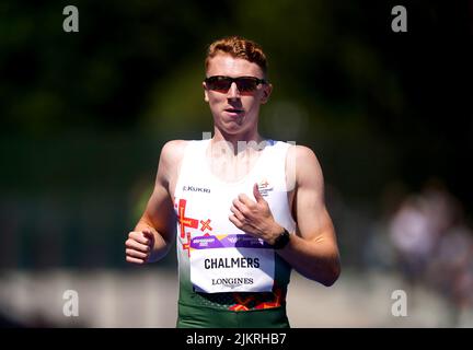 Guernsey's Cameron Chalmers in action during the Men's 400m heats, at ...