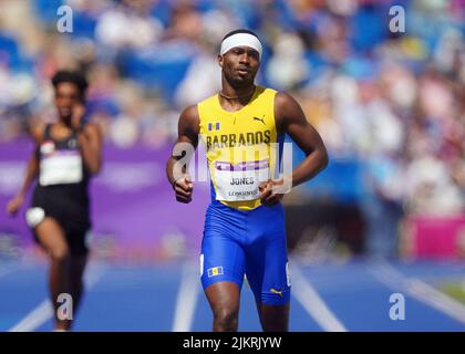 Barbados' Jonathan Jones in the Men's 400m Heat 7 at Alexander Stadium ...