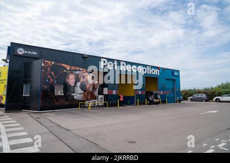 Exterior View of the Pet Reception Centre, Le Shuttle, Folkestone, UK ...