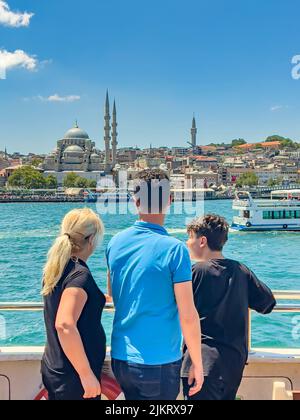 Turkey, Rear view of man standing in mountain landscape Stock Photo - Alamy