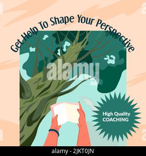 Get help to shape perspective, coaching lesson Stock Vector Image & Art ...