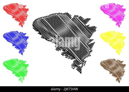 Resolution island (Canada, Nunavut Territory, North America) map vector ...