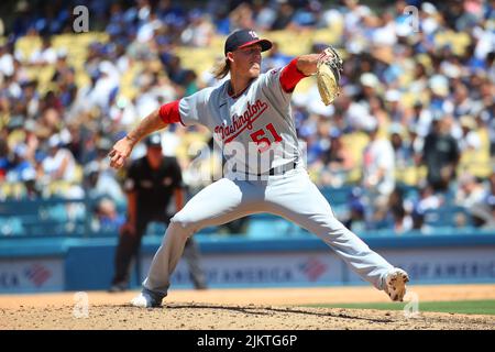 Washington Nationals' Jordan Weems pitches in the seventh inning of a ...